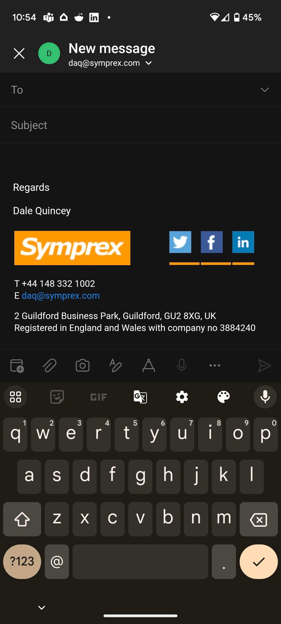 Using the Signature 365 Outlook mobile add-in